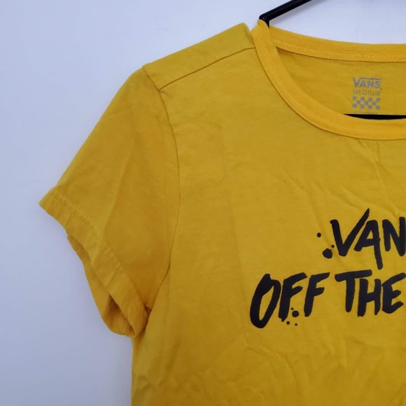 Vans | Tops | Vans Off The Wall Mustard Yellow Cropped Shirt | Poshmark